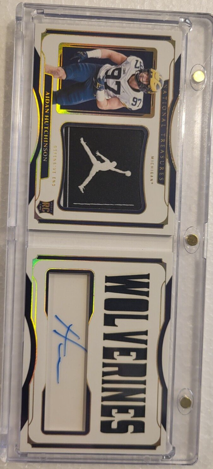 2022 National Treasures Aidan Hutchinson /10 Very Rare 1/1 Jordan Patch ...