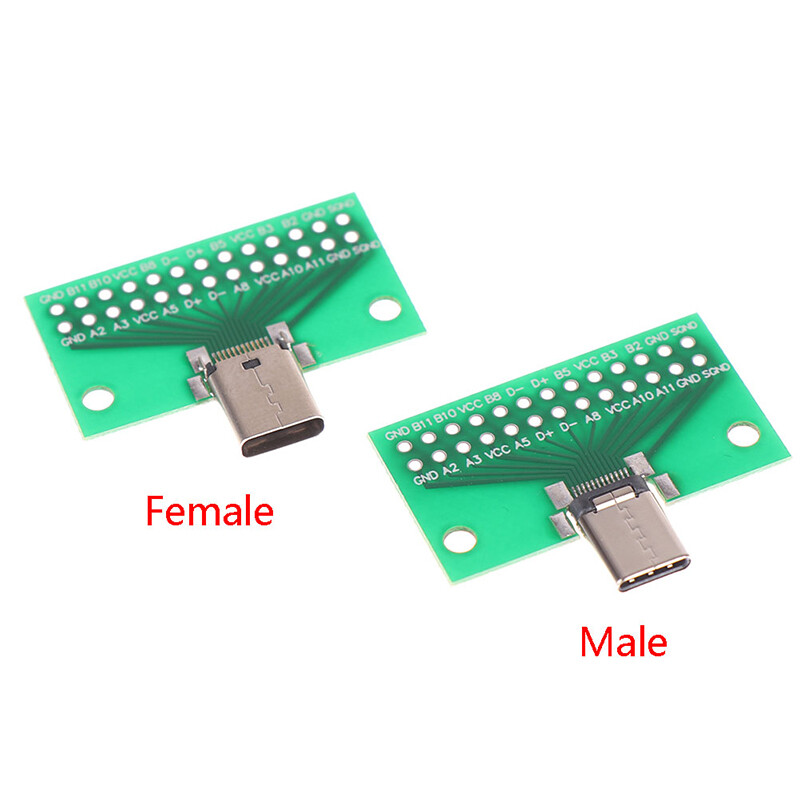 24+2P USB 3.1 Type-C Male Female Test PCB Board Adapter 2.54mm ...