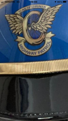70' NEW CALIFORNIA HIGHWAY PATROL CHP MOTORCYCLE OFFICER'S HELMET DECAL ...