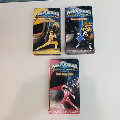 POWER PLAYBACK Classic Rangers Edition VHS Tape YELLOW NIB Pink Black ...