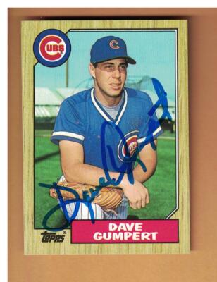 Dave Gumpert AUTOGRAPHED 1987 TOPPS BASEBALL CARD SIGNED Chicago Cubs ...