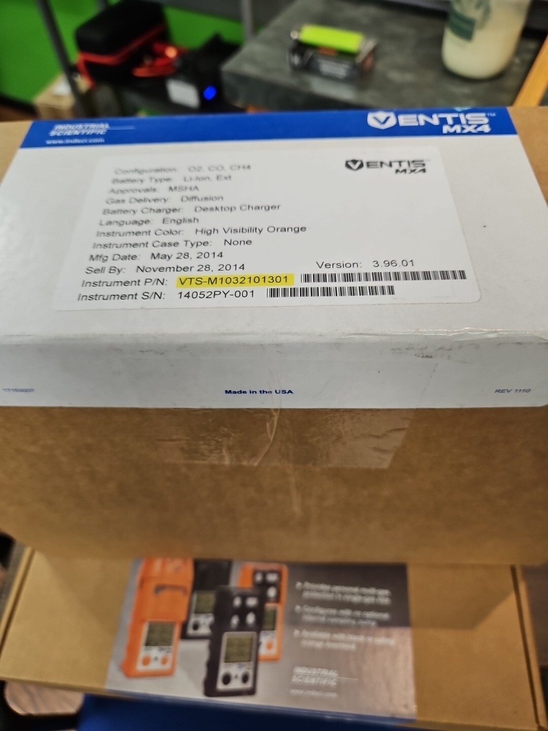 Black Ventis Mx4 MX 4 Industrial Scientific Gas Detector O2 Co H2s LEL ...