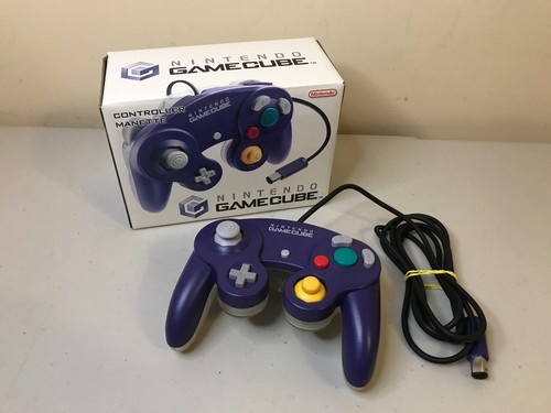 Official Nintendo GameCube Controller Indigo Clear OEM w/ Box DOL-003 Working | eBay