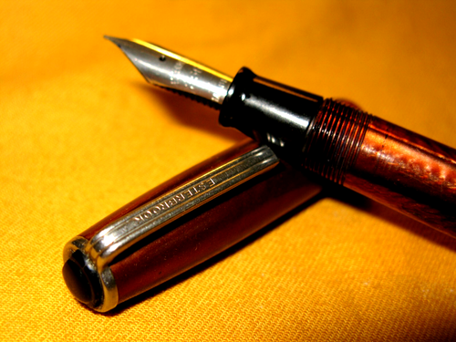 VTG. COPPER ESTERBROOK W/2668 NIB ALONG NEW INK BLADDER | eBay