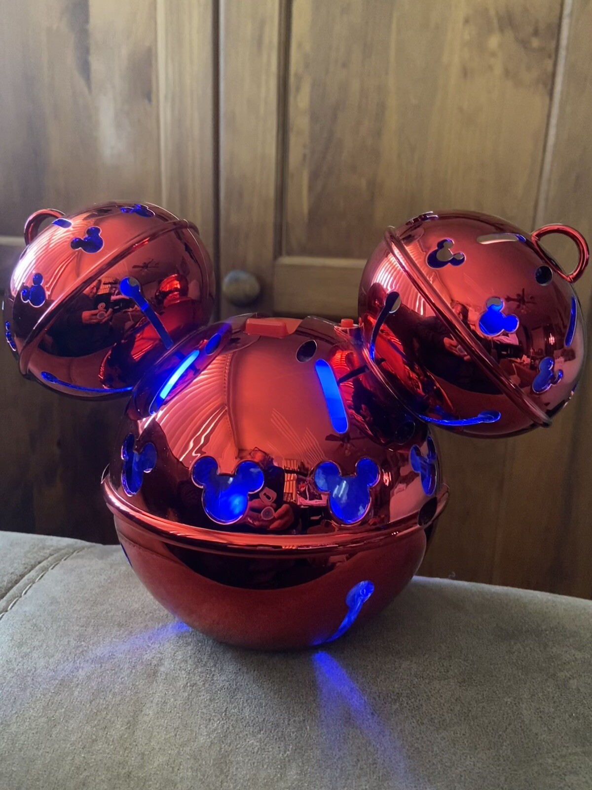 Disney Parks Holiday Christmas Mickey Jingle Bell Red Light Up Sipper ...