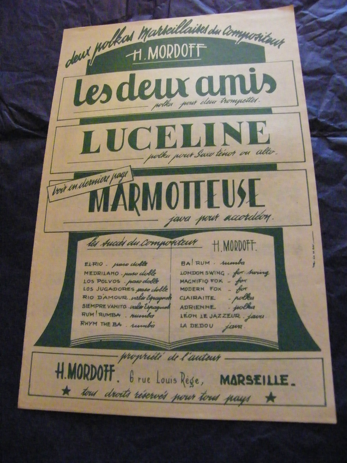 Partition Les Deux Amis Luceline Marmotteuse H Mordoff Polkas ...