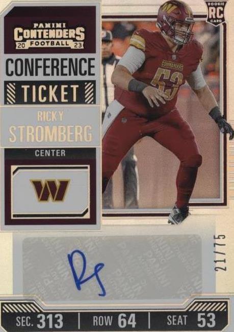 2023 Panini Contenders - Rookie Ticket Ricky Stromberg #165 Conference ...