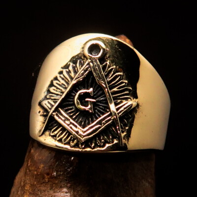 MASONIC RING, MENS MASONIC RING, SQUARE AND COMPASSES RING, GOD G RING ...