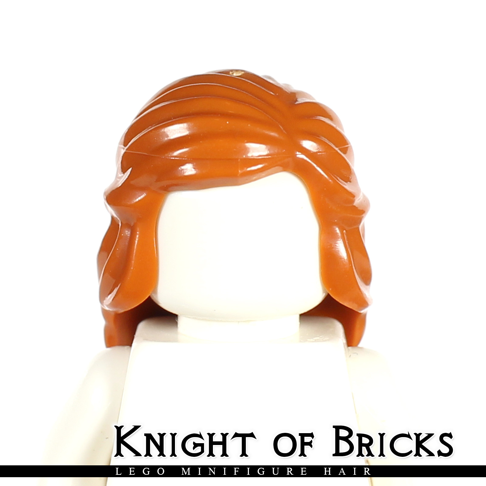 LEGO Minifigure Hair DARK ORANGE 59363 Female Girl Mid-Length Braid ...