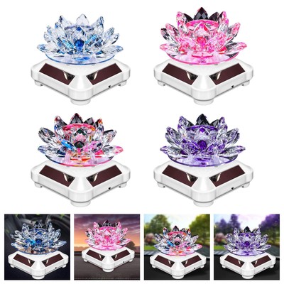 Car Perfume Decoration Automatic Rotating Crystal Lotus | eBay