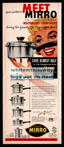1957 MIRRO Aluminum Cookware Pots/Pans Vintage Cooking Retro Kitchen ...