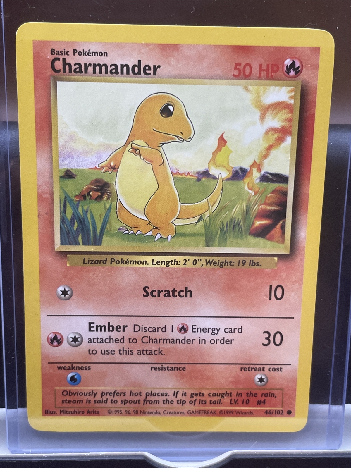 Super Rare Charmander Pokemon Card 1995 46/102 PERFECT CONDITION | eBay
