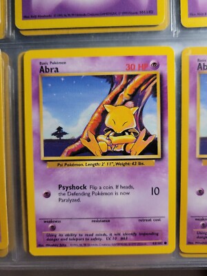 Pokémon TCG Abra Base Set 43/102 Regular Unlimited Common | eBay