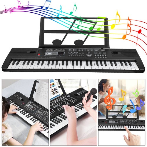61 Keys Digital Piano Keyboard Electronic Electric Keyboards Black ...