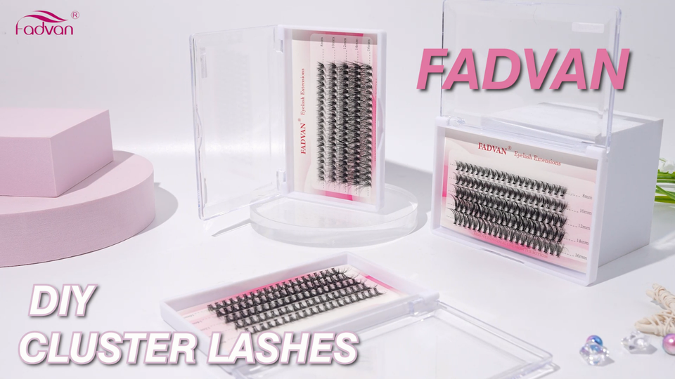 Fadvan Cluster Eyelashes Natural Curl Lash Individual Lashes Thick ...