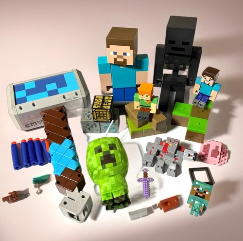 Minecraft-Themed Toy Bundle With NERF Hammer & Mini Figures | eBay