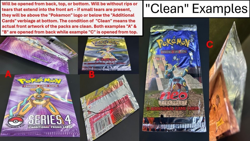 Pokemon TCG Lot of 100% Authentic Empty Booster Pack Wrappers | PRIMAL ...