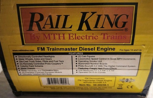 Railking By MTH O Scale FM Trainmaster Diesel Engine FM Demonstrator PS ...