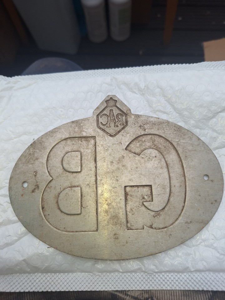 Vintage RAC - GB Origonal Plate. | eBay