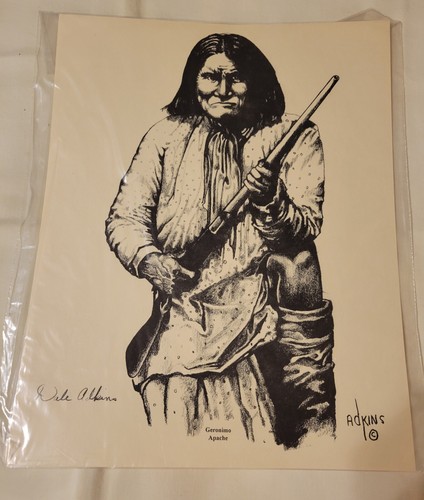 Dale Adkins Art Chief Kicking Bear-Sioux and Geronimo-Apache | eBay