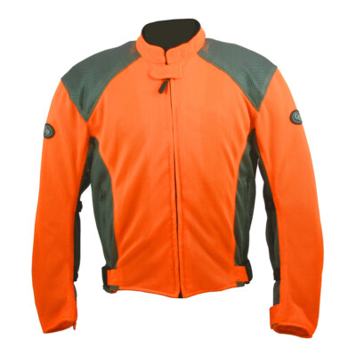 OSi Cool Flo Orange Textile/Mesh Motorcycle Jacket Unisex Adult Sizes ...