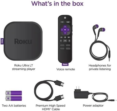 Roku Ultra LT 2021 HD Digital Streaming Device - Black for sale online ...