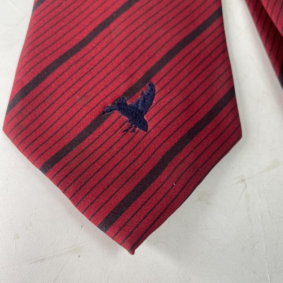 Vintage Hooam Red Blue Striped Men's Neck Tie 3.5" x 55” | eBay