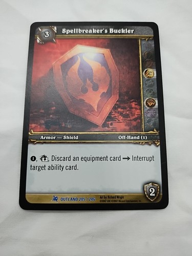 Spellbreaker's Buckler Wow TCG Fires Of Outland Rare 205/246 | eBay