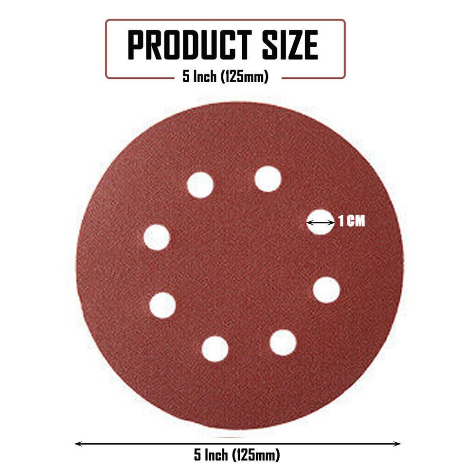 5 Inch Sanding Discs Set 60-10000 Grit Wet Dry Orbital Sandpaper Sander ...