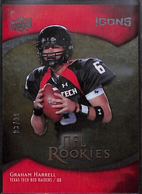 2009 Upper Deck Icons #137 Graham Harrell RC Gold Foil 93/99 NM | eBay