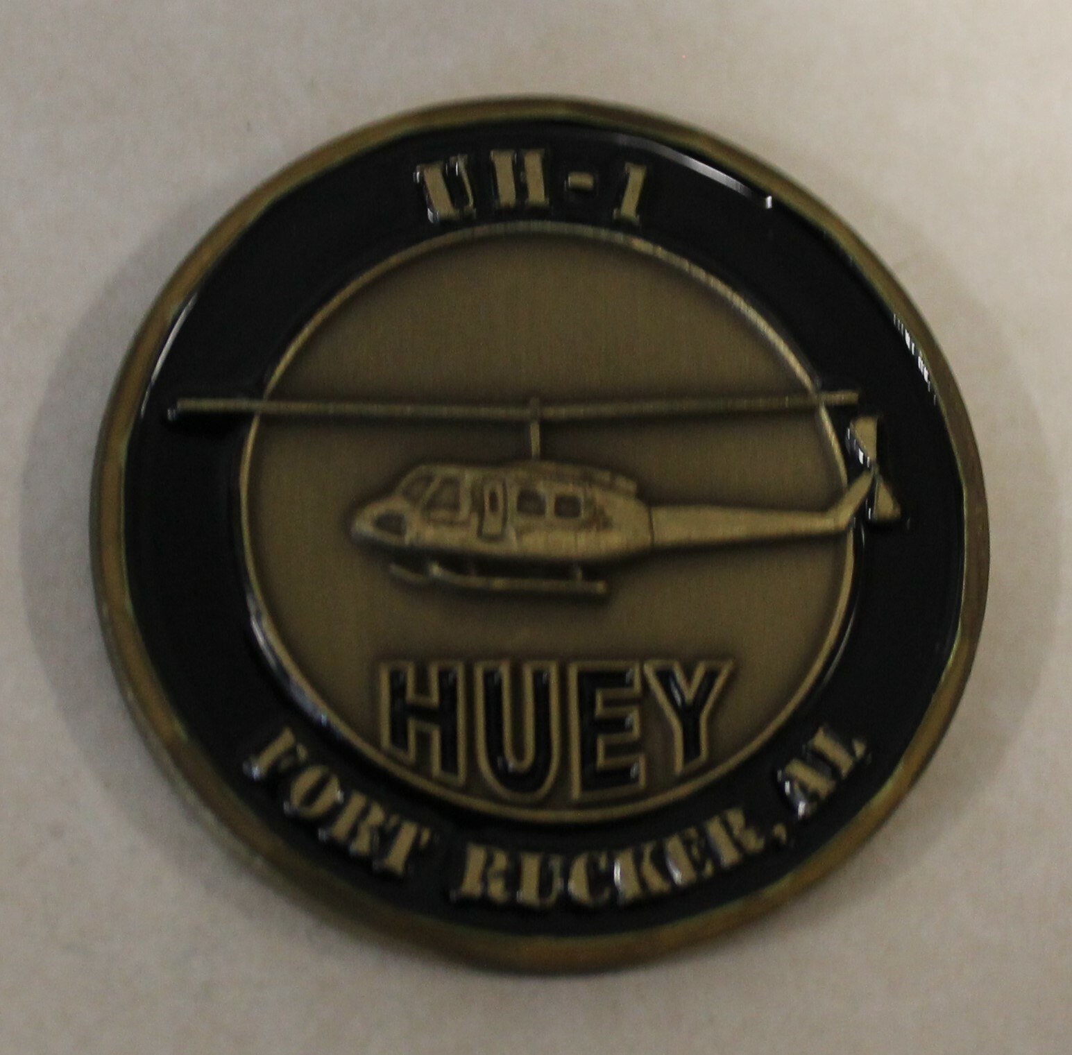 Huey Helicopter UH-1 Ft. Rucker Alabama Army Chopper Challenge Coin MSC ...