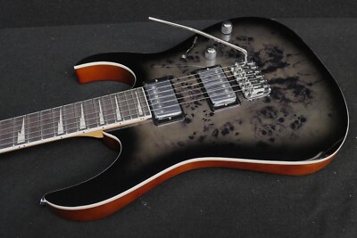 IBANEZ GRG220PA1 BKB ELECTRIC GUITAR Sharktooth Inlays TREMOLO BRIDGE ...