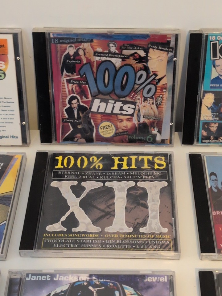 100% Hits - 5 6 7 8 12 14 23 24 1994 2009 2011 Bulk Lot - CD Album ...