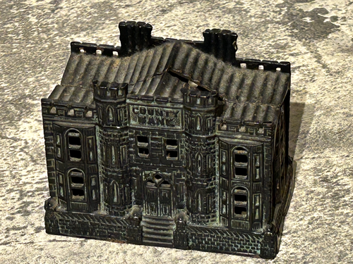 VICTORIAN CAST IRON BANK MONEY BOX MONEY BANK VINTAGE Reg 180427 | eBay