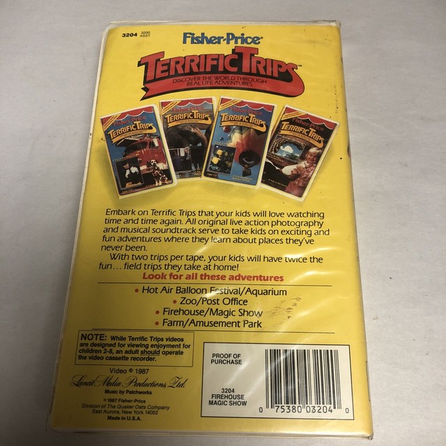 Vintage 1987 Fisher Terrific Trips Firehouse Magic Show Kids Girls Boy ...