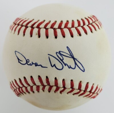 Devon White Signed Detroit Tigers Signed OAL Bobby Brown Baseball w ...