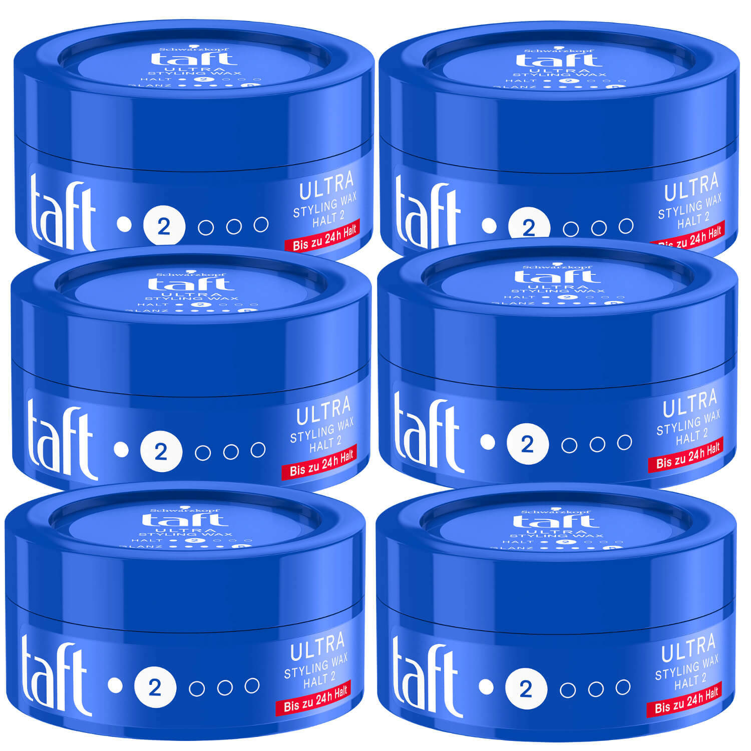 (52,89 €/ L) 6x 75ml Taft Ultra Wax Texture Ultra Strong Hold 24h ...