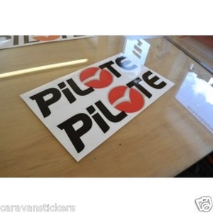 PILOTE 'Red Dawn' - (PRINTED) - Motorhome Name Sticker Decal Graphic ...