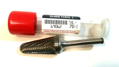 GARR TOOL SL-7D 3/4" Double Cut Taper Carbide Burr Tool, 1/4" Shank | eBay