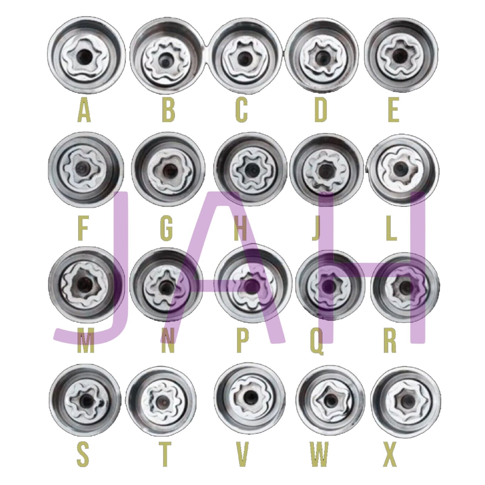 803 LETTER C MASTER LOCKING WHEEL SECURITY BOLT SOCKET ANTI THEFT KEY ...