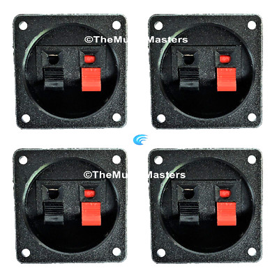 (4) Square 2x2 Push Speaker Mini Terminal Cup Car Home Audio Speaker ...