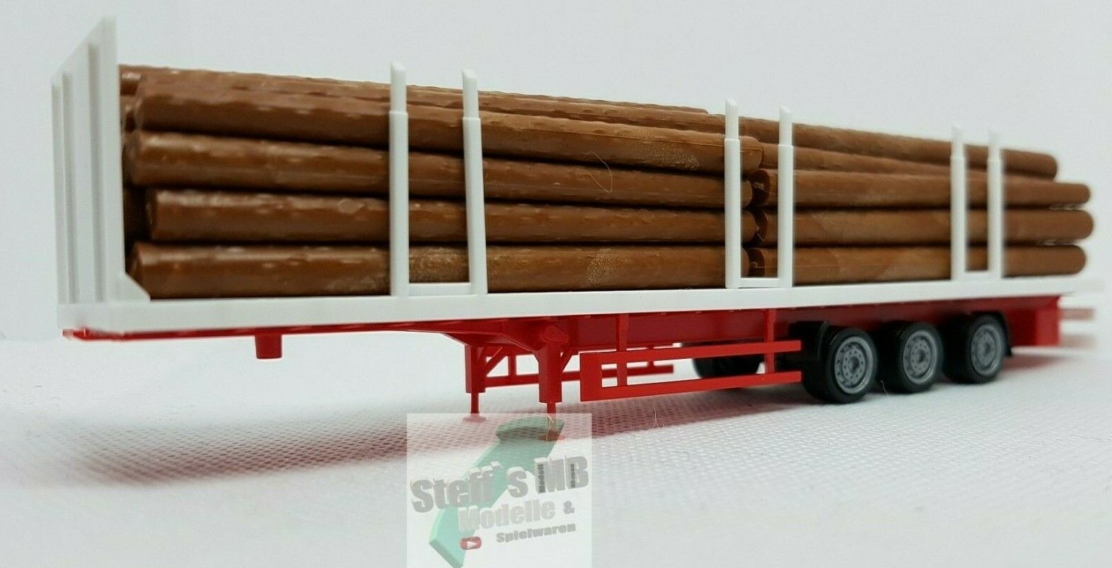 Herpa 076845 Rungenauflieger mit Ladung Kurzholz