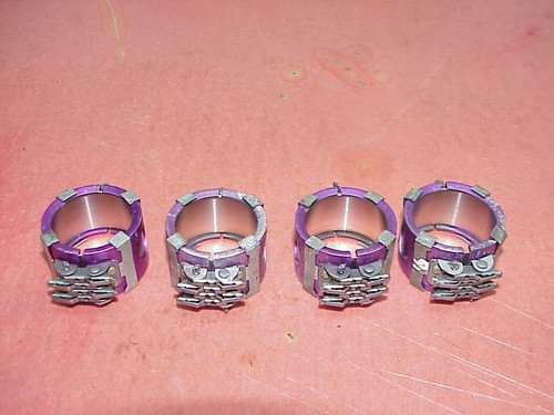 4 Clamshell Wiggins Clamps -16 with New Sleeves Purple Aluminum | eBay
