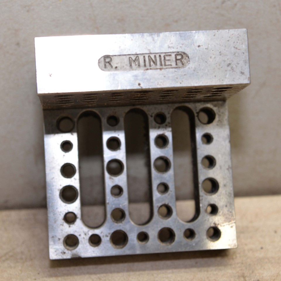 Precision angle plate R. Minier machinist lathe mill block tapped holes ...