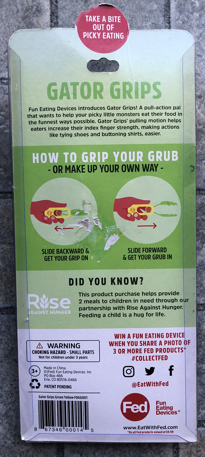 Fun Eating Utensil Devices Gator Grips Animal Pinchers Tongs Food ...