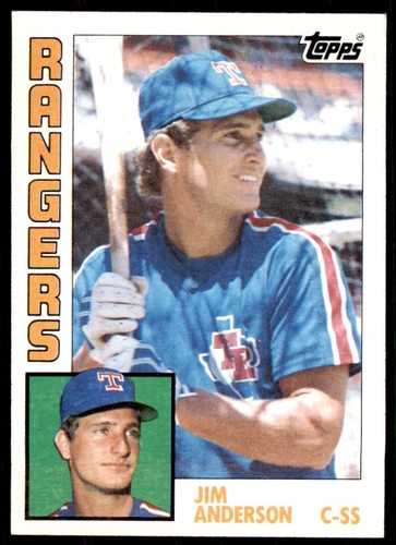 1984 Topps Cards Jim Anderson c Texas Rangers #353 | eBay