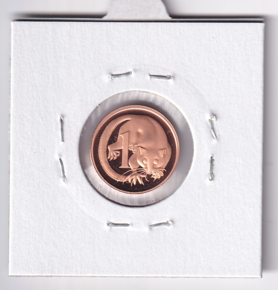 AUSTRALIAN PROOF: 1989 1 CENT COIN IN 2X2 HOLDER #3739 | eBay