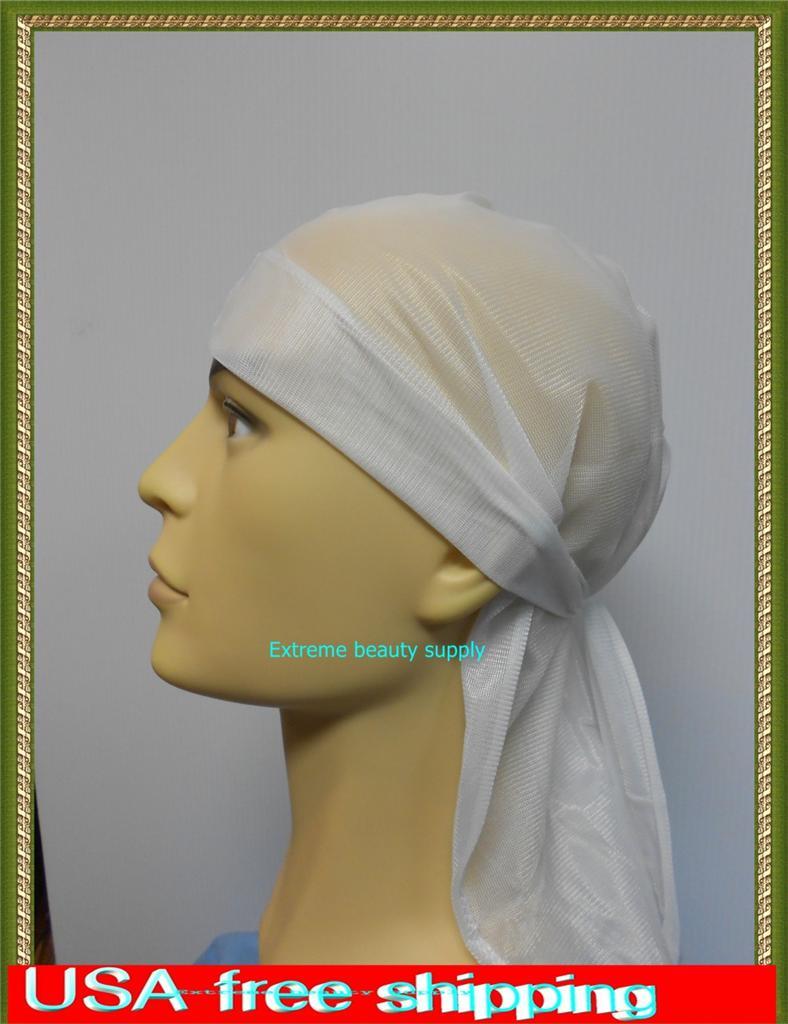"buy 1 get 1 free" white Wave Cap sport hip hop du rag SKULL CAP Tie ...