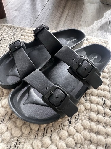 Target Cat & Jack Black Slides Kids Size 4 | eBay
