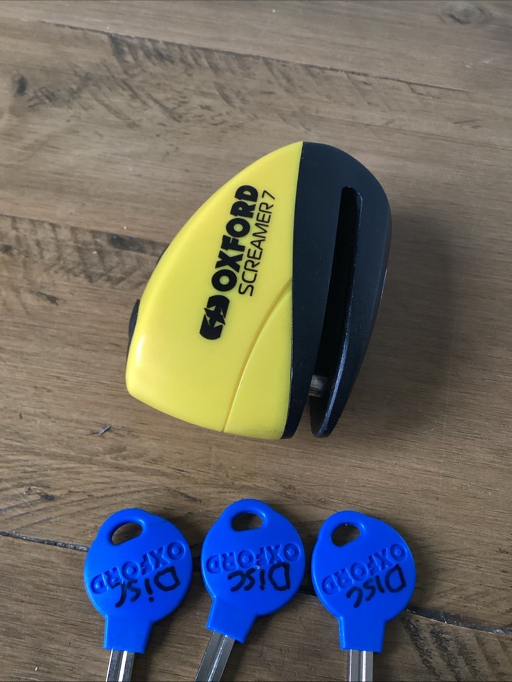 Oxford Screamer 7 Motorcycle Disc Lock Alarm 7mm Motorbike Scooter And ...